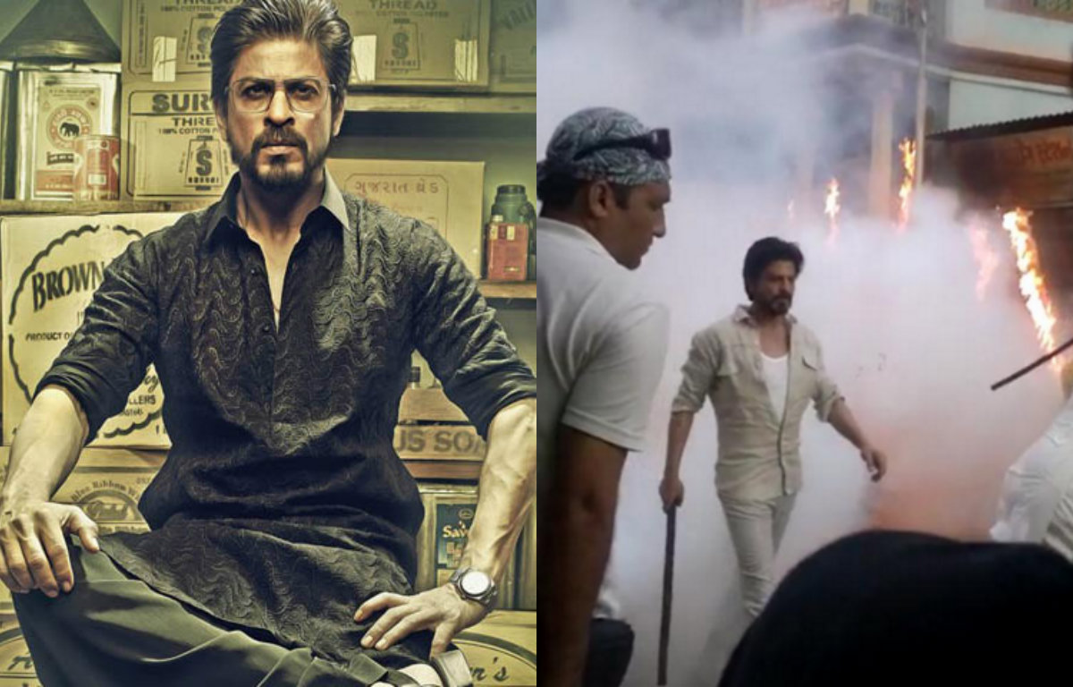 Leaked: Shah Rukh Khan amidst fire on the sets of 'Raees' | Bollywood ...