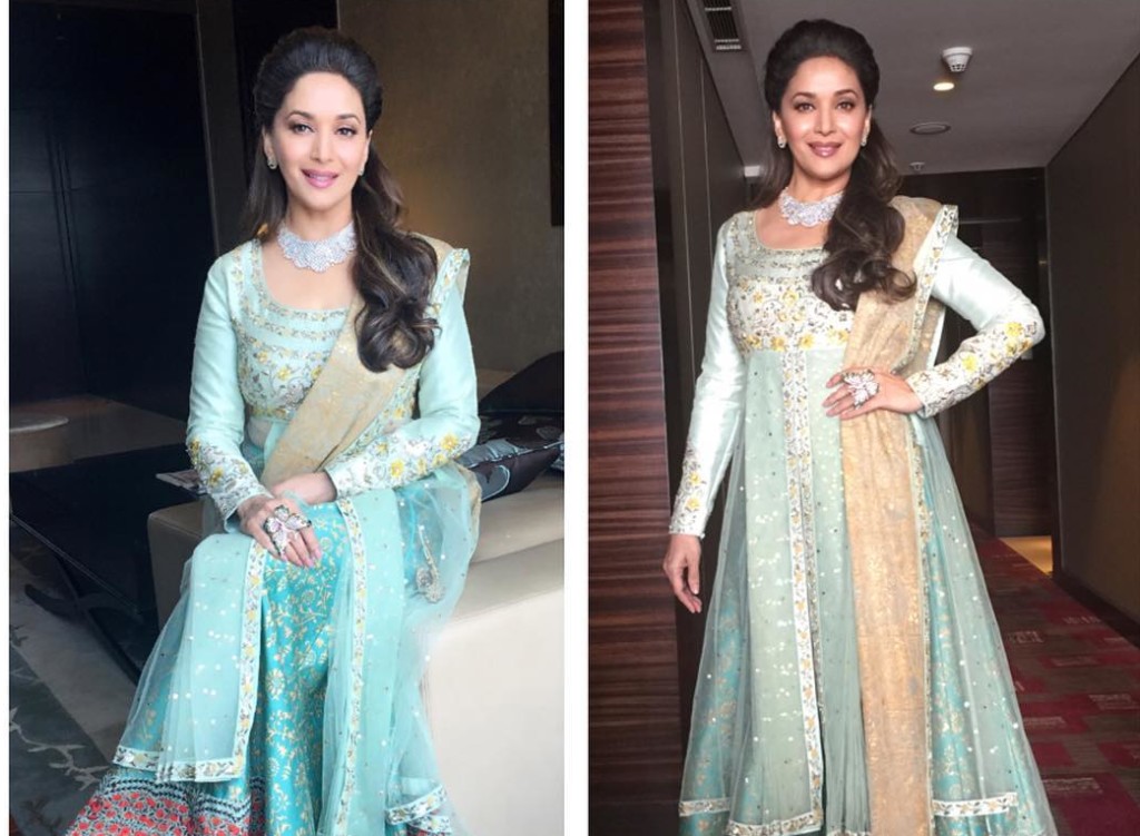 Madhuri Dixit Nene pulls off this Anju Modi anarkali to perfection ...