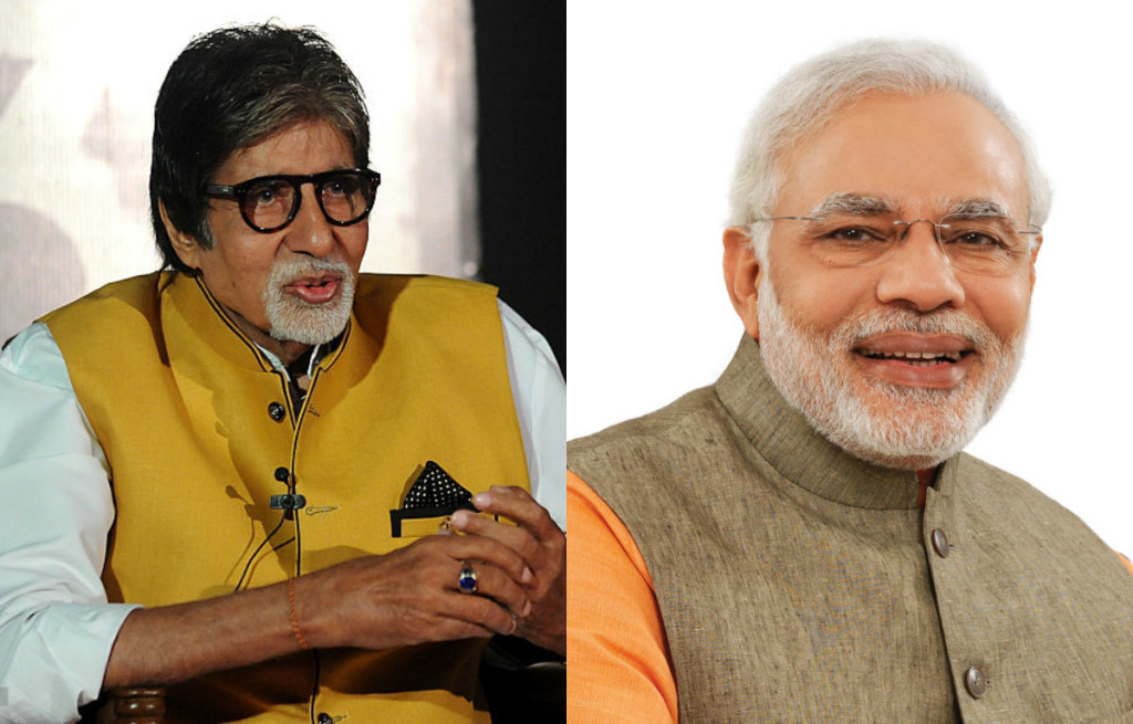 Amitabh Bachchan flaunts saffron for Narendra Modi's two-year bash ...