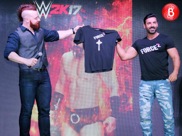 John Abraham takes up WWE champion Sheamus's challenge during 'Force 2 ...