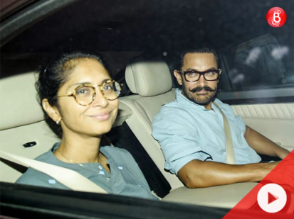 Watch: Aamir Khan and Kiran Rao make way to Karan Johar's residence to ...