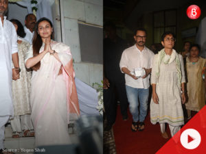 WATCH: Bollywood Celebrities at the prayer meet of Rani Mukerji’s father