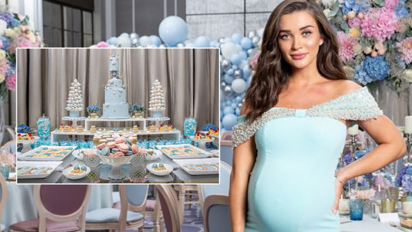 Amy Jackson flaunts her baby bump at her dreamy baby shower ceremony