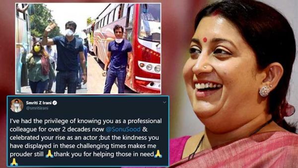 Smriti Irani praises Sonu Sood for arranging buses for migrants