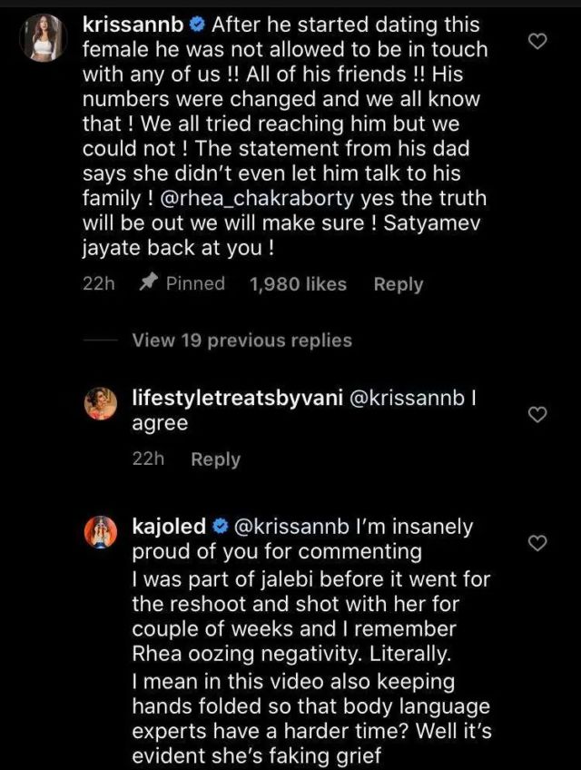 Rhea Chakraborty's Jalebi co-star Kajol Tyagi accuses her of 'faking ...