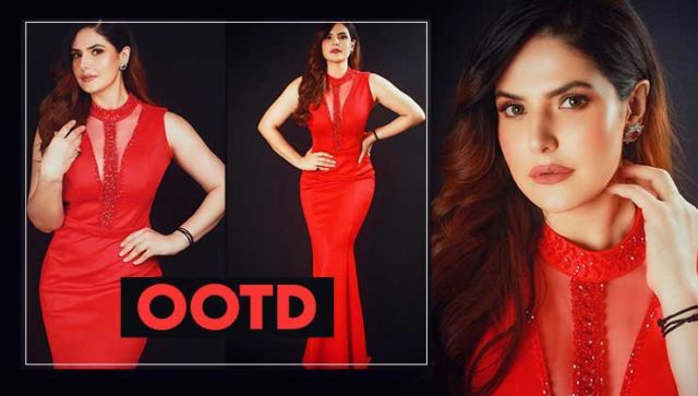Red Hot! Zareen Khan’s figure-hugging red gown will leave you amazed