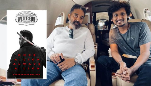 Kamal Haasan completes 62 years in cinema, New Vikram poster released