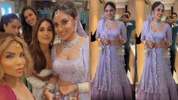 Anushka Ranjan dresses up in a lilac lehenga for wedding with Aditya Seal