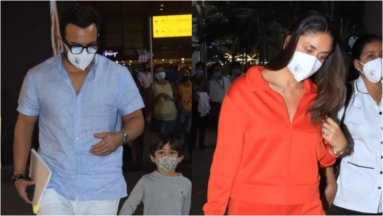 PICS: Kareena Kapoor, Saif Ali Khan, Taimur & Jeh return to Mumbai after family vacay