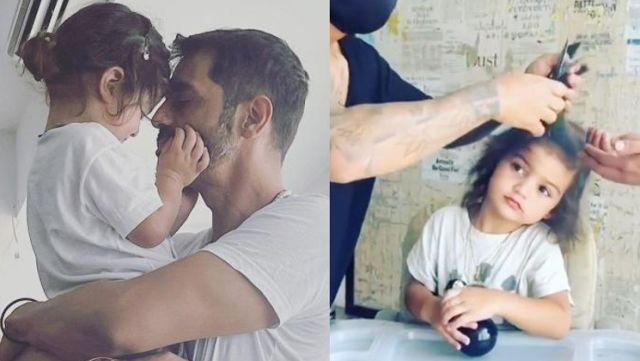 Arjun Rampal's son Arik gets his first haircut. Check adorable video