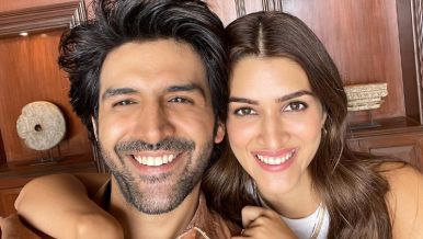 Kriti Sanon wraps Shehzada shoot with Kartik Aaryan