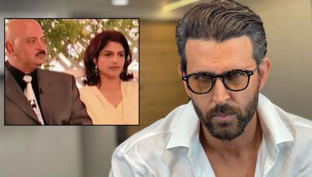 Hrithik Roshan reacts as Rakesh Roshan jokes about forgetting his wig