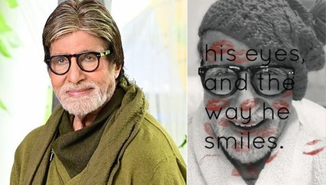 Amitabh Bachchan shares a pic of his face smothered with lipstick marks