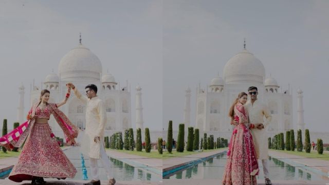 Payal Rohatgi and Sangram Singh visit Taj Mahal after tying the knot