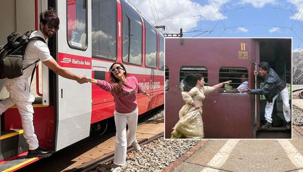 Shahid Kapoor and Mira Rajput recreate the iconic DDLJ scene