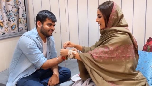 Shehnaaz Gill celebrates Raksha Bandhan with her manager-WATCH