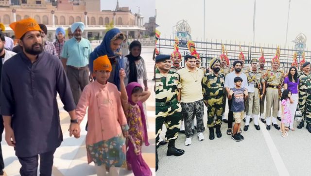 Allu Arjun visits the Golden temple, Wagah border with family-WATCH