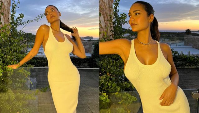 Esha Gupta flaunts her sexy body in white bodycon dress