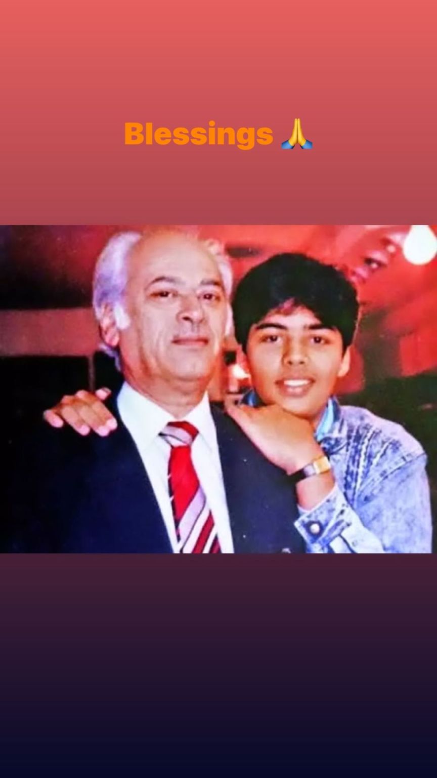 Karan Johar remembers father Yash Johar in an emotional post on his ...