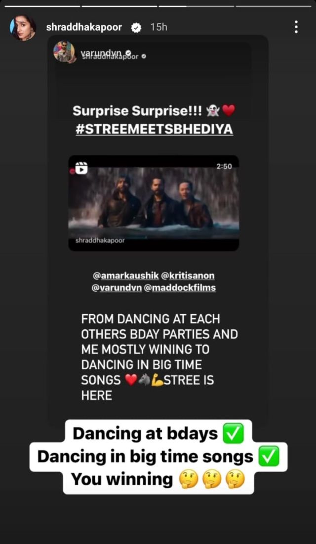 Varun Dhawan, Shraddha Kapoor have a fun banter over Bhediya song