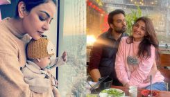 Kajal Aggarwal adorably holds son Neil in her arms, poses with husband ...