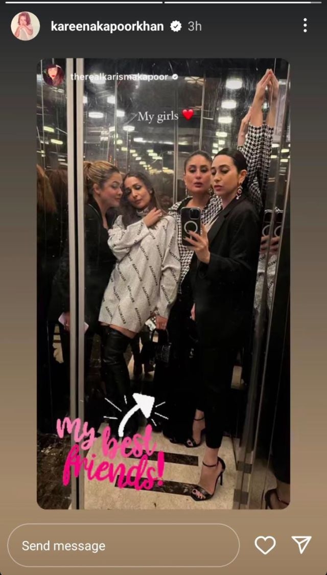 Kareena Kapoor poses with girl squad Malaika Arora, Karisma Kapoor, Amrita