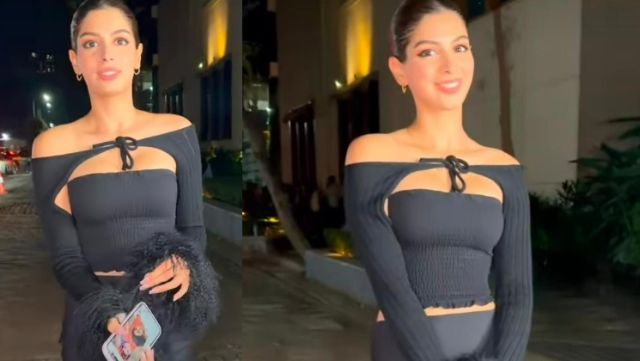 Khushi Kapoor stuns in a black dress but her mobile phone’s wallpaper ...