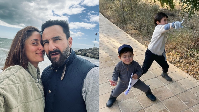 Taimur Ali Khan and Jeh Ali Khan get goofy in cute photo