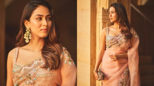 Mira Rajput gives royal vibes in pink saree for Kiara-Sid wedding