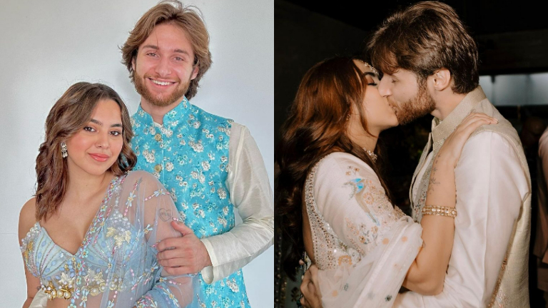 Aaliyah Kashyap shares a sweet kiss with fiancé Shane Gregoire