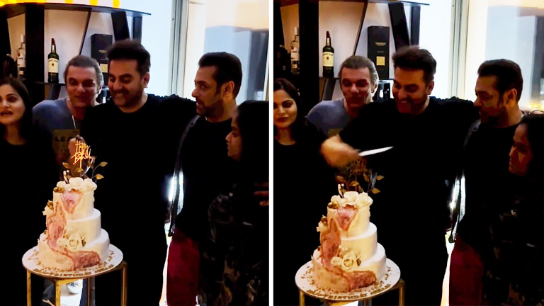 Salman Khan, Sohail and family celebrate Arbaaz Khan birthday