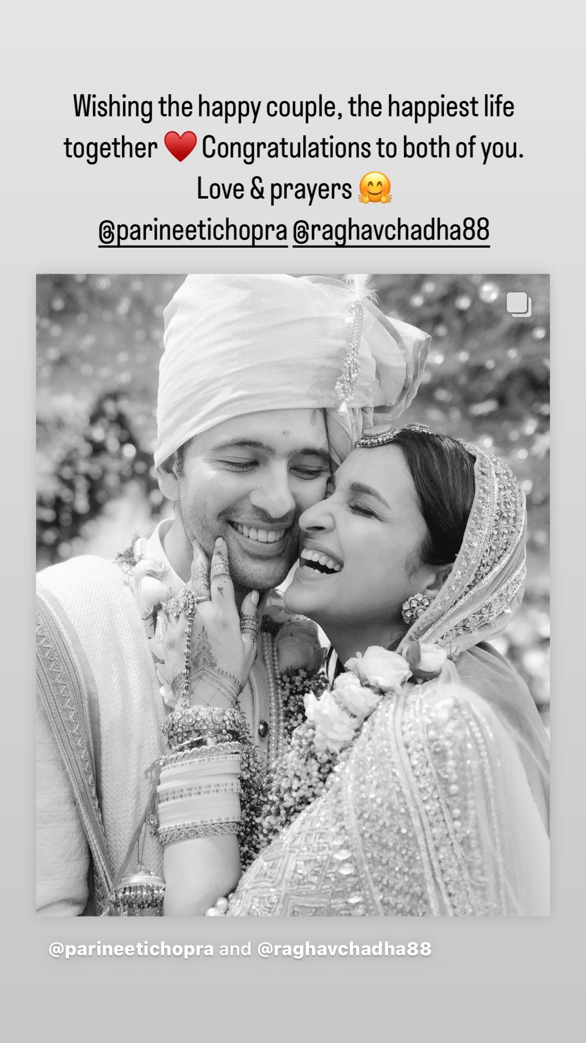 Parineeti Chopra-Raghav Chadha wedding: Celebs congratulate the newlyweds