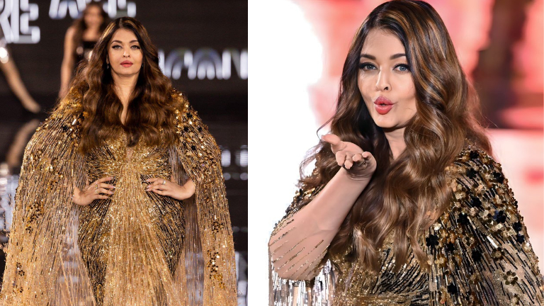 Aishwarya Rai Bachchan walks the ramp at Paris Fashion Week