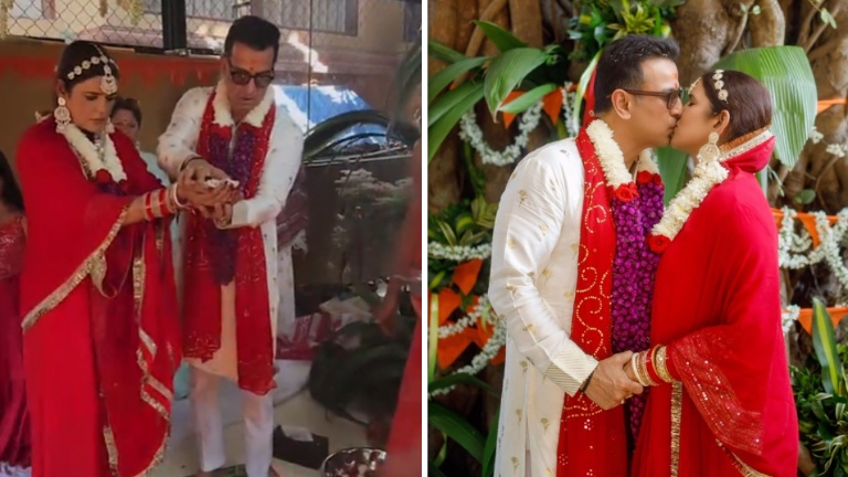 Ronit Roy and wife Neelam Roy renew wedding vows on 20th wedding ...