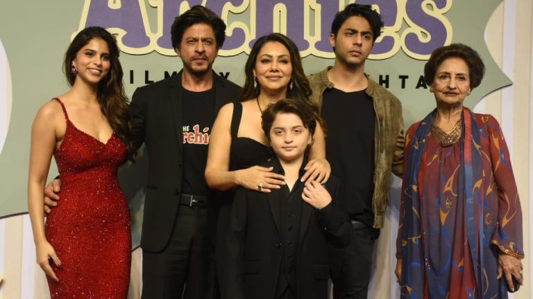 Shah Rukh Khan attends daughter Suhana Khan's debut movie The Archies screening with family