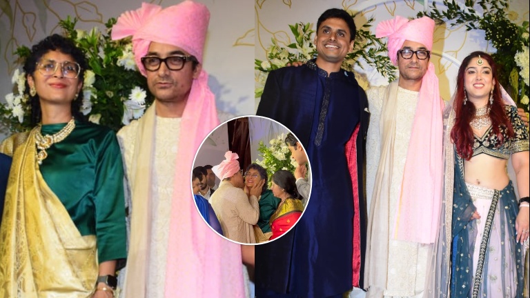 Aamir Khan plants a soft kiss on ex-wife Kiran Rao's cheek at daughter ...