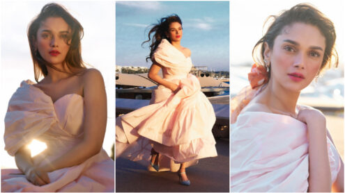 Aditi Rao Hydari channels her inner Barbie in a blush pink gown at ...