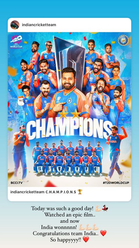 India wins T20 World Cup: Ranveer Singh, Alia Bhatt, Kareena Kapoor ...