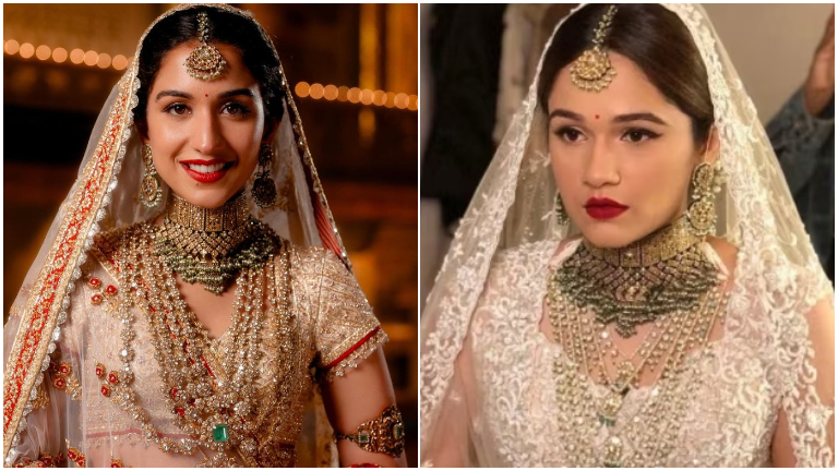 Radhika Merchant re-wears her family heirloom jewellery for the wedding ...
