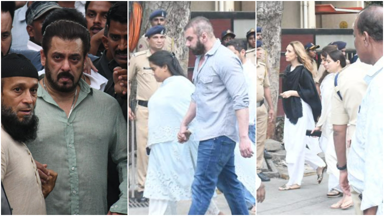 Baba Siddique death: Salman Khan struggles to exit as he visits his ...