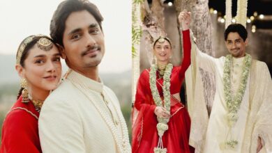 Aditi Rao Hydari, Siddharth look regal in their royal wedding attire