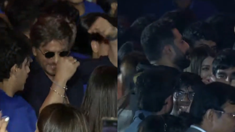 Shah Rukh Khan and Abhishek Bachchan cheerfully dance to Deewangi Deewangi at kids annual day ...