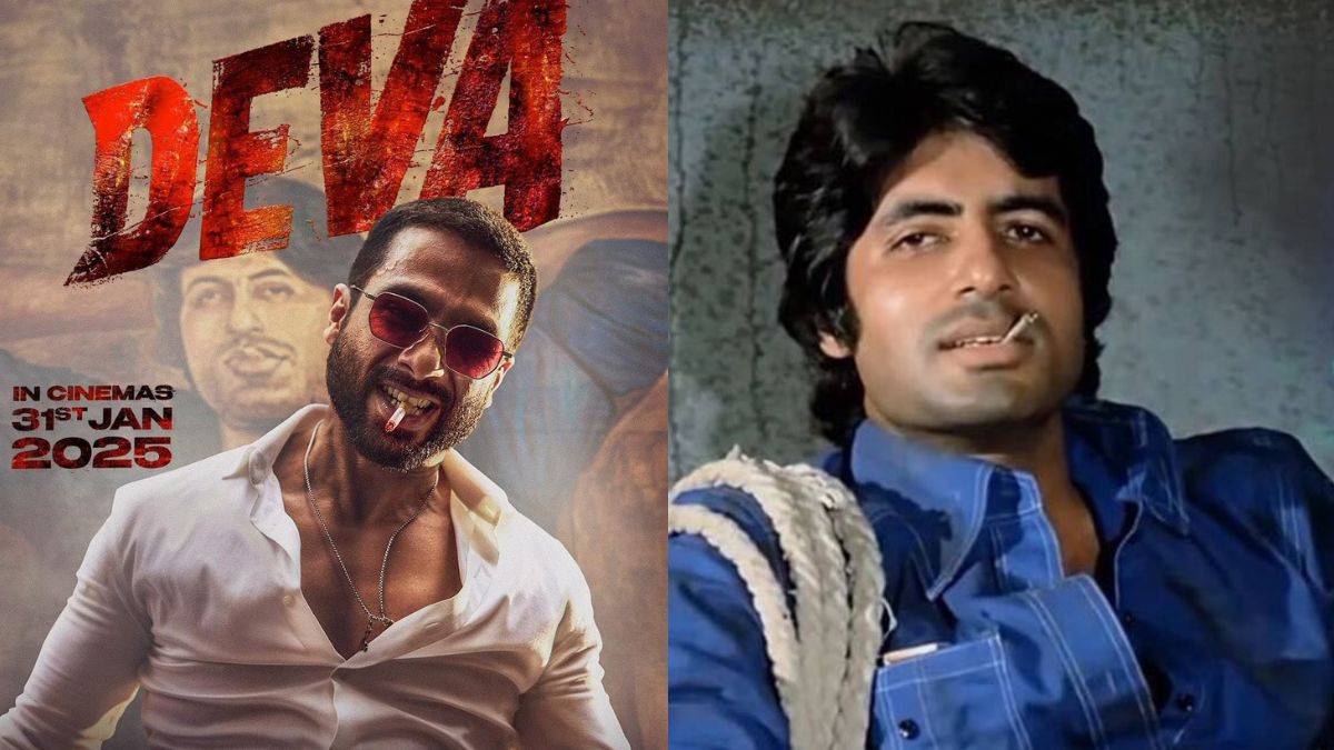 Deva poster: Shahid Kapoor’s look meets Amitabh ’s 90s era