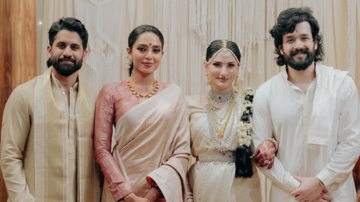 Family Moment! Naga Chaitanya, Sobhita Dhulipala Welcome Newlyweds Akhil Akkineni And Zainab ...