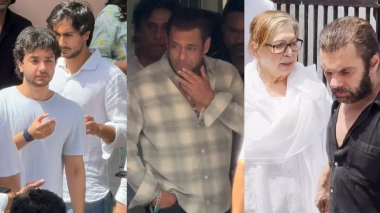 Salman Khan Breaks Down At Kumud Rane's Funeral; Helen, Sohail, Arhaan ...